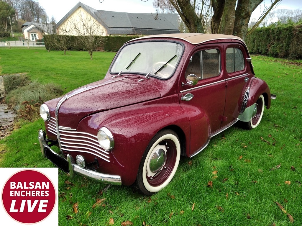 5496 - RENAULT 4CV découvrable 1951 - VENTE DE VÉHICULES DE COLLECTION ...