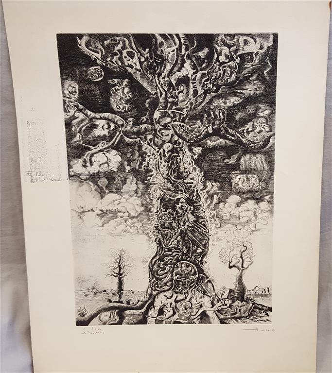 YVES MILLET : Très grande gravure taille douce - format c... - TABEAUX ...