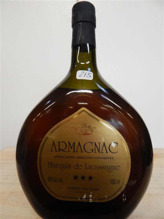 1 FLACON 100cl Armagnac le Marquis de Lacassagne - GRANDE VENTE AUX ...