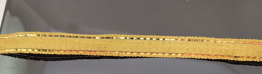 GALON TISSE FIL METALLIQUE DORE - galon tissé métallique do... - LINGE ...