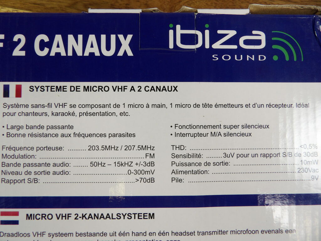 IBIZA SOUND : Professional Wireless VHF MICROPHONE System 2... - VENTE ...